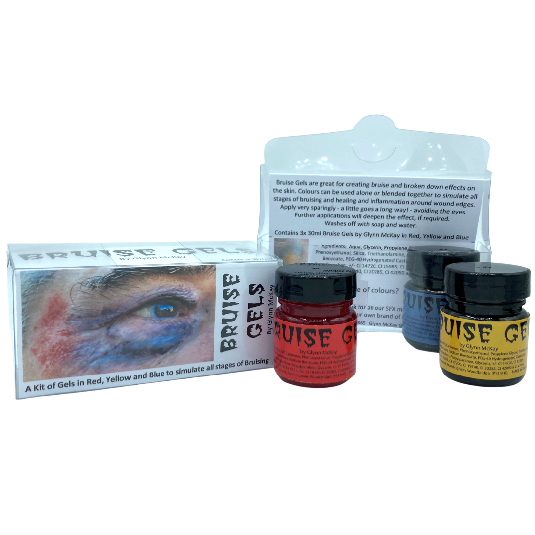 Bruise Gel Kit by Glynn Mckay (Red, Yellow, Blue) – The Makeup Armoury